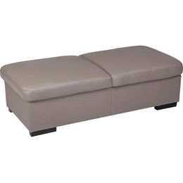 exxpo - sofa fashion Hocker &raquo;Salerno Bankhocker, bequem und komfortabel&laquo; beige Hybrid Lederfaserstoff (Grundgewebe 41% Lederfaser, 39% Polyester, 20% 