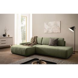 Home Affaire Ecksofa &raquo;TORGE, Schlafsofa Cord, Samtvelours u. Strukur fein, Couch in L-Form&laquo; Schlaffunktion und Bettkasten, Liegefl&auml;che: 210x125 cm, 