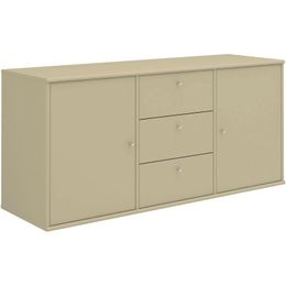 Sideboard &raquo;Mistral, Hochwertig Schrank, h&auml;ngend/stehend montierbar&laquo; mit T&uuml;ren und Schubladen, B: 133 cm, anpassungsbar Designm&ouml;bel beige