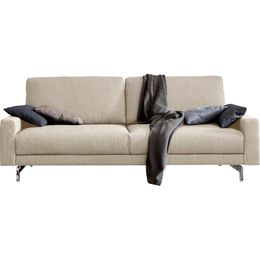 Creation BY ROLF BENZ 3-Sitzer &raquo;CR.450, Designsofa, Loungesofa&laquo; Armlehne niedrig, Fu&szlig; chromfarben gl&auml;nzend, Breite 204 cm beige Jacquard-Flachgewebe 