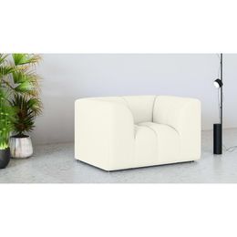 Home Affaire Sessel &raquo;TUURE Verl&auml;ssliche Qualit&auml;t, moderne Steppung, Breite 134cm&laquo; Bubble Optik, hoher Sitzkomfort, Wellenunterfederung beige 100% 