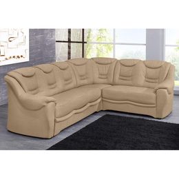 Sit & More sit&more Ecksofa &raquo;Bansin L-Form&laquo; wahlweise mit Bettfunktion braun Luxus-Microfaser ALTARA NUBUCK (100% Polyester);SOFTLUX -Kunstleder;NaturLEDER (