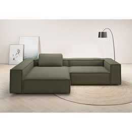Home Affaire Ecksofa &raquo;Watertown, moderne XXL L-Form, 306 cm breit&laquo; Komfortabel mit tiefer Sitzfl&auml;che &ndash; ideal f&uuml;r gro&szlig;e Wohnr&auml;ume gr&uuml;n 96% Polyester, 4