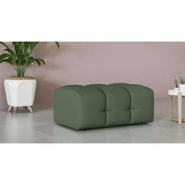 OTTO home Polsterhocker &raquo;Manilla, trendige Steppung, passend zur Serie, B/T/H 100/68/45 cm&laquo; mit Wellenunterfederung, in verschiedenen Materialien und 