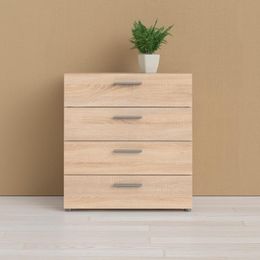 Inosign Kommode &raquo;Pepe, Aufbewahrung, Schubladenschrank, Stauraum&laquo; Sideboard mit 4 Schubl&auml;den, Breite 80 cm, H&ouml;he 68 cm braun Spanplatte