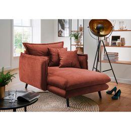 Home Affaire Loveseat &raquo;Lazio&laquo; moderner Sessel mit einer bequemen Polsterung, 2 Stk. Zierkissen orange 100% Polyester