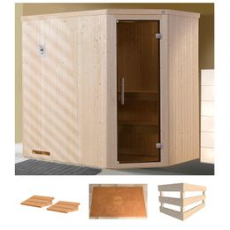 Weka Sauna &raquo;Varberg 1&laquo; ohne Ofen beige