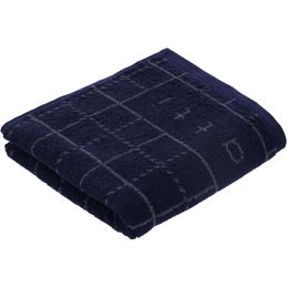 Bugatti Handtuch &raquo;Perezzi&laquo; Jacquard in smartem Karolook blau Walkfrottier, Obermaterial: 100% Baumwolle