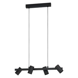 Eglo H&auml;ngeleuchte &raquo;GATUELA 1 Pendellampe, Stahl, IP20, E14, Esszimmerlampe, Modern, Lampe&laquo; E14 1 Stk. Pendelleuchte mit 4 Spots, Metall in Schwarz, 