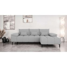 Home Affaire Ecksofa &raquo;DROMARA Schlafsofa mit Bettkasten, Ma&szlig;e: B/T/H 277/141/91 cm&laquo; L-Form mit Recamiere rechts/links bestellbar, Wellenunterfederung 