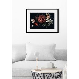 queence Bild &raquo;Rose&laquo; 1 Stk. tlg. HD Premium Poster-Druck inkl. Holzrahmen rot Acrylglas, Holz, Papier