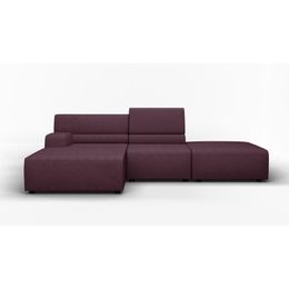 Egoitaliano Ecksofa &raquo;Babouche, Designsofa mit au&szlig;ergew&ouml;hnlichem Sitzkomfort zum Wohlf&uuml;hlen&laquo; lila 100% Polyester. Wasserabweisende Mikrofaser.