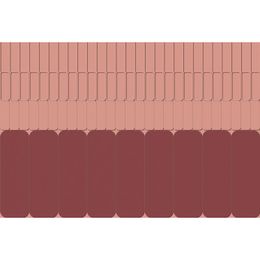 Livingwalls living walls Fototapete &raquo;Walls by Patel Metro&laquo; glatt Moderne Fototapete metro 4,00 m x 2,70 m 200 g Vlies Premium Tapete rot Vlies