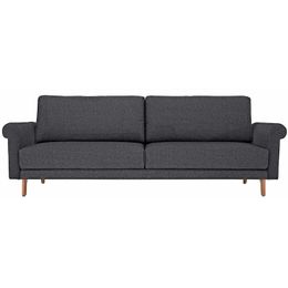 Creation BY ROLF BENZ 2-Sitzer &raquo;CR.450, Designsofa, Loungesofa&laquo; modern Landhaus, F&uuml;&szlig;e in Nussbaum, Breite 168 cm schwarz NaturLEDER OSKAR (echtes 