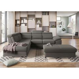 Sit & More sit&more Ecksofa &raquo;Cabrio L-Form, B: 274 cm, mit Sitztiefen-, Arm- & Kopfteilverstellung&laquo; 3 Nierenkissen, Federkern, optional Bettfunktion und Stauraum