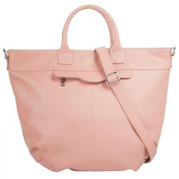Samantha Look Damen Henkeltasche echt Leder, Made in Italy rosa
