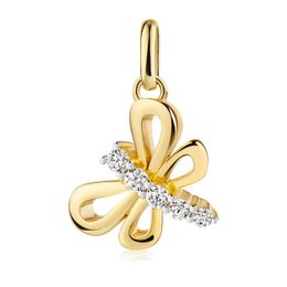 Firetti Damen Kettenanh&auml;nger &raquo;Schmuck Geschenk Gold 333 Halsschmuck Anh&auml;nger Schmetterling&laquo; () mit Zirkonia (synth.)