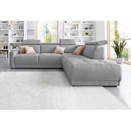 DOMO collection Ecksofa &raquo;Ava, moderne Sitzheftung mit toller Doppelnaht, komfortabel, L-Form&laquo; mit Ottomane, inkl. Federkern, wahlweise mit 