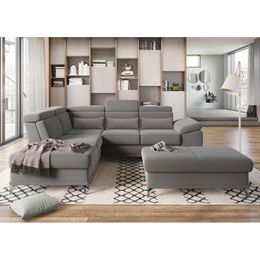 Sit & More sit&more Ecksofa &raquo;Cabrio L-Form, B: 274 cm, mit Sitztiefen-, Arm- & Kopfteilverstellung&laquo; 3 Nierenkissen, Federkern, optional Bettfunktion und Stauraum