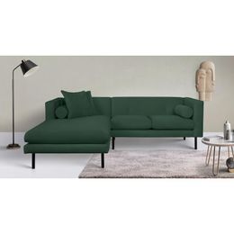 Home Affaire Ecksofa &raquo;Lillibeth L-Form Designsofa, Ma&szlig;e B/T/H: 240/173/83 cm&laquo; Zierkissen als Wendekissen, in Samtoptik oder Cord gr&uuml;n 100% Polyester