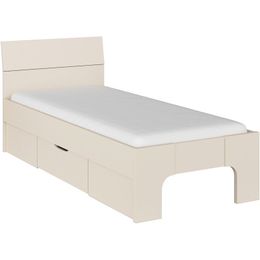 Rauch Bett &raquo;Einzelbett Doppelbett Stauraum Landhausstil MARLENE Breite 120/140 cm&laquo; Breite 90x200 cm oder 140x200 cm, in 2 Breiten mit ger&auml;umigem 