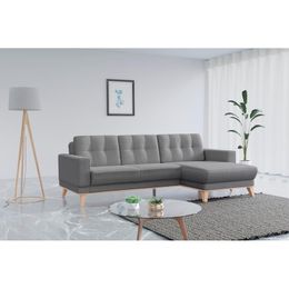 Sit & More sit&more Ecksofa &raquo;Lavida L-Form&laquo; wahlweise mit Kippfunktion und Bettkasten grau 100% PES