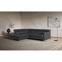 COTTA Ecksofa &raquo;Sammy L-Form&laquo; mit Kopfteilverstellung, wahlweise mit Bettfunktion & Bettkasten grau Microfaser Primabelle (100% Polyester);Die 