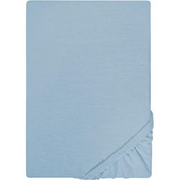 Spannbettlaken &raquo;Jersey-Kids&laquo; mit Rundumgummizug blau Jersey, Obermaterial: 100% Baumwolle