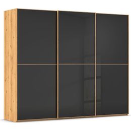 Rauch Schwebet&uuml;renschrank &raquo;Kleiderschrank Schrank Garderobe Schlafzimmerschrank SCALE-DUO&laquo; edle zweigeteilte T&uuml;ren Glas-Front mit 3 Zierleisten MADE 