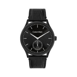 Calvin Klein Herren Quarzuhr &raquo;CK TAILORED&laquo; Armbanduhr, Herrenuhr, Lederarmband, analog, dezentrale Sekunde