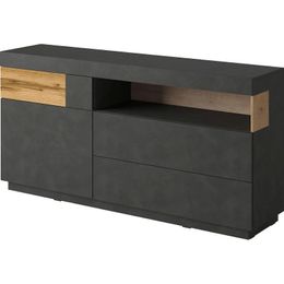OTTO home Sideboard &raquo;SILKE&laquo; Breite 169 cm grau