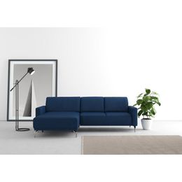 Sit & More sit&more Ecksofa &raquo;Bailando L-Form&laquo; wahlweise mit Kopfteilverstellung und Vorziehsitz, motorisch blau
