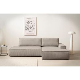 Home Affaire Ecksofa &raquo;SHERWOOD, Schlafsofa in L-Form offen (275cm), Cord, Leinenoptik&laquo; Schlaffunktion und Bettkasten, Kedernaht, hoher Sitz- & 