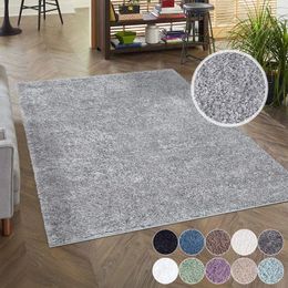 Carpet City Hochflor-Teppich &raquo;City Shaggy&laquo; rechteckig 30 mm H&ouml;he Auch als L&auml;ufer, Langflor, Uni, Shaggy, flauschig-weich grau Polypropylen