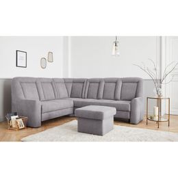 Sit & More sit&more Ecksofa &raquo;Melissa L-Form&laquo; klassisches Polsterprogramm, wahlweise Bettfunktion und Schubkasten grau 100% Polyester