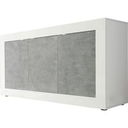 Home Affaire Sideboard &raquo;Basic Breite 160 cm, Kommode 3 T&uuml;ren, Anrichte,&laquo; Metallgriff, moderne Rahmenoptik, viel Stauraum, Farbauswahl wei&szlig;