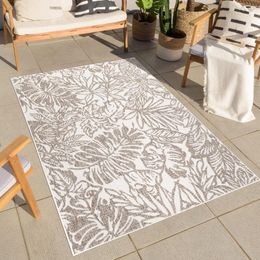 Carpet City Outdoorteppich &raquo;Outdoor 469&laquo; rechteckig 5 mm H&ouml;he L&auml;ufer, UV-best&auml;ndig, Flachgewebe, auch quadratisch, In- und Outdoor beige Polypropylen