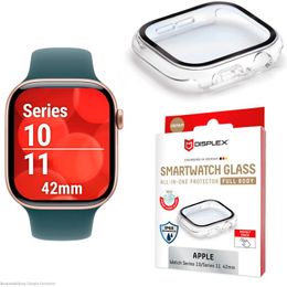Displex Displayschutzglas &raquo;Smartwatch Glass All-In-One Protector Full Body&laquo; f&uuml;r Apple Watch Series 10 42 mm;Apple Watch Series 11 42 mm Displayschutzfolie, 