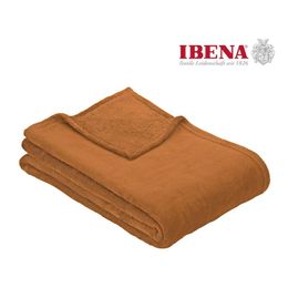 Ibena Wohndecke &raquo;Uni Fleecedecke Olbia&laquo; einfarbig schick, Kuscheldecke gelb Polyester