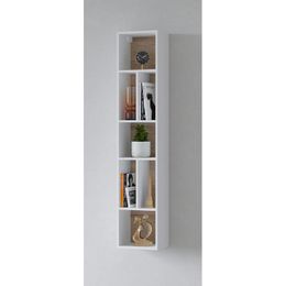 OTTO home Wandregal &raquo;Toledo,H&ouml;he 159 cm stilvolle B&uuml;cherregal, viel Stauraum&laquo; Wandregal Masse 32/159/25 (B/H/T) wei&szlig; ABS-Kunststoff, FSC -