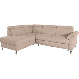 Sit & More sit&more Ecksofa &raquo;Arngast L-Form&laquo; inklusive Kopfteilverstellung und Federkern beige