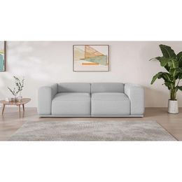 s.Oliver Big-Sofa &raquo;EMMERIK Designersofa, 3-Sitzer mit Wellenfederung, B/T/H: 242/98/73 cm&laquo; hoher Sitzkomfort, gem&uuml;tlich und modern, auch in Cord grau 