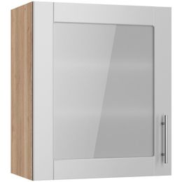 KOCHSTATION Glash&auml;ngeschrank &raquo;KS-Ahus&laquo; Breite 60 cm grau
