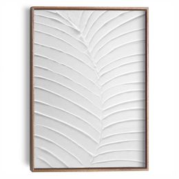 Reinders Wandbild &raquo;Blattadern&laquo; Wohnzimmer - Wei&szlig; - MDF - Blumen und Pflanzen - 30x40 cm wei&szlig;