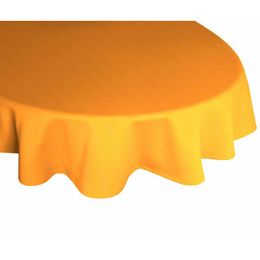 WIRTH Tischdecke &raquo;Natur&laquo; oval orange Baumwolle