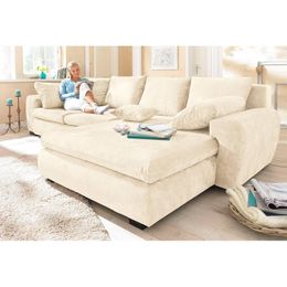 Home Affaire Ecksofa &raquo;Cara Mia L-Form, B: 325 cm - OTTO. Verl&auml;ssliche Qualit&auml;t.&laquo; mit 4 Zierkissen, optional Bettfunktion & Bettkasten beige Luxus-