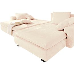 Home Affaire Ecksofa &raquo;Cara Mia L-Form, B: 325 cm - OTTO. Verl&auml;ssliche Qualit&auml;t.&laquo; mit 4 Zierkissen, optional Bettfunktion & Bettkasten beige Luxus-