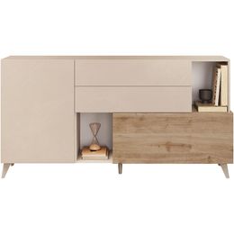 Home Affaire Sideboard &raquo;Monaco in Breite 181 cm, Anrichte mit T&uuml;r, Klappe und 2 Schubk&auml;sten&laquo; Stauraumschrank &ndash; sanftes Schlie&szlig;en, edles Design, viel 