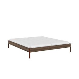 Karup Design Bettgestell &raquo;CORE BED Bodenbett, Holzrahmen, Futonbett, Jugendbett, Holzbett&laquo; Massivholzbett mit Lattenrost, Kiefer massiv, Doppelbett ohne Kopfteil