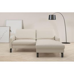 Home Affaire Ecksofa &raquo;Lecce, L-Form, Federkernpolsterung, Breite 194 cm&laquo; inkl. saugroboterfreundliche H&ouml;he & schmale Armlehnen 100% Leder